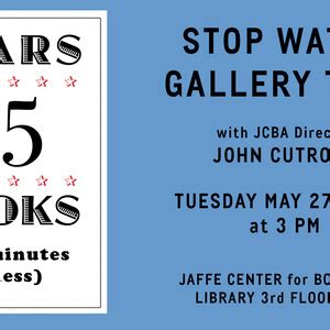 Jaffe Center For Book Arts Stop Watch Gallery Talk Florida Atlantic
