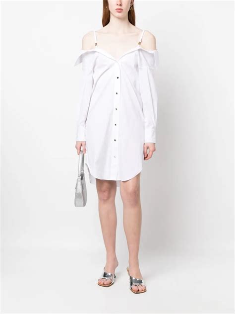 Blugirl Off Shoulder Shirt Dress White Farfetch