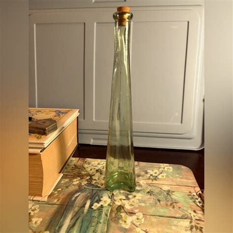 Art Vintage Lutex Green Bottle With Cork Poshmark