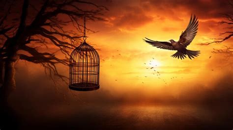 Premium Ai Image A Man With A Barcode And A Golden Bird