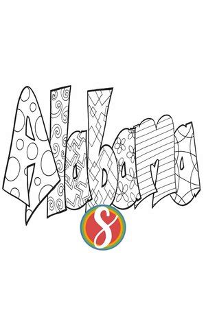 Free Alabama Coloring Pages — Stevie Doodles