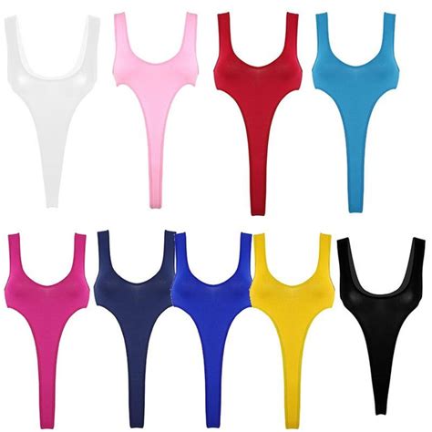 Female Sexy Lingerie Bodysuit Backless Bathing Suit Beach Wear High Cut