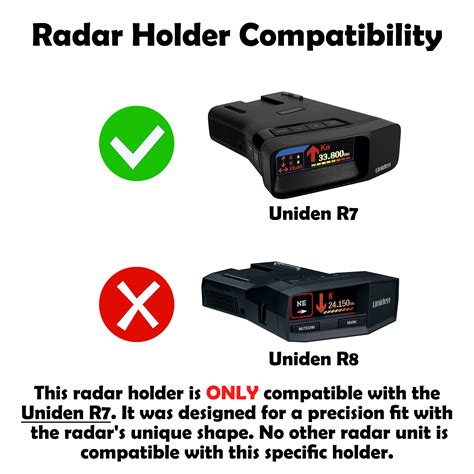 Bartallama3d™ Precision Fit Radar Holder For Uniden R7 And C8 Corvette