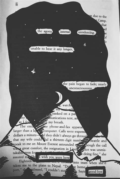 Blackout Poetry Blackout Poetry Art Blackout Poetry Book Page Art