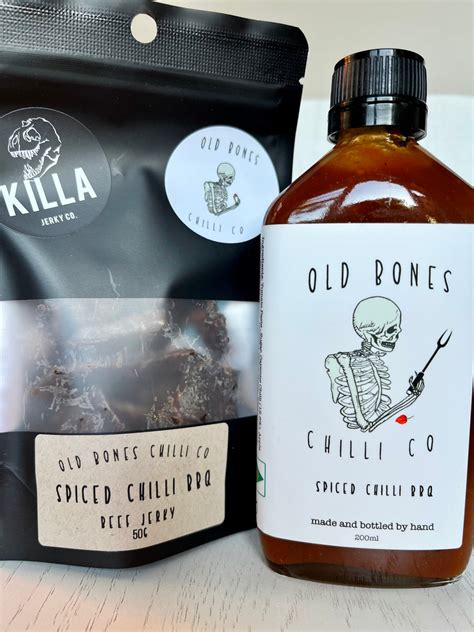 Bbq Sauce And Spiced Chilli Bbq Jerky Bundle Old Bones Chilli Co