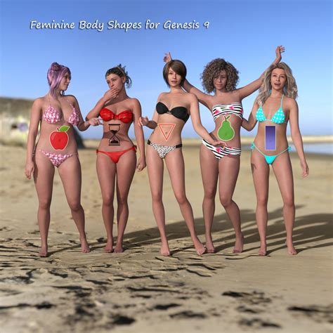 Feminine Body Shapes For Genesis 9 By Bubblecloud On Deviantart