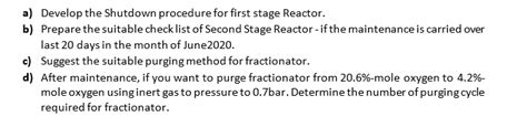 Study The Process Flow Diagram And Answer All Chegg