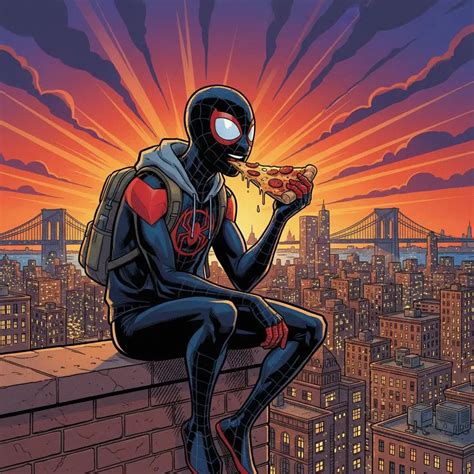 Generate Miles Morales Fan Art Spider Verse Style