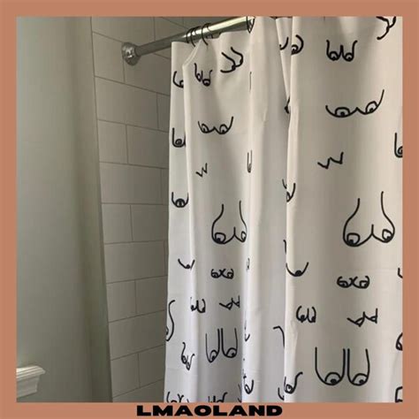 Shower Curtain Boob Etsy