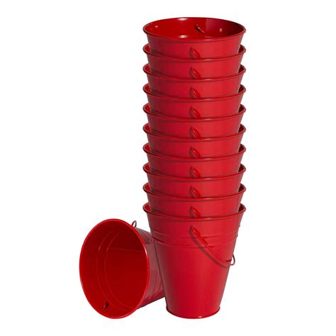 Metal Buckets Galvanized Buckets Small Buckets 4 5 W X 5 H 12 Pack Tin Buckets Mini