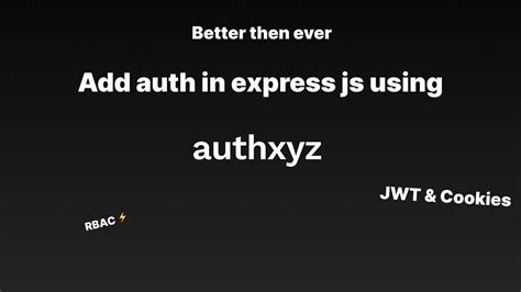 how to use authxyz adding authentication apis into express js app youtube
