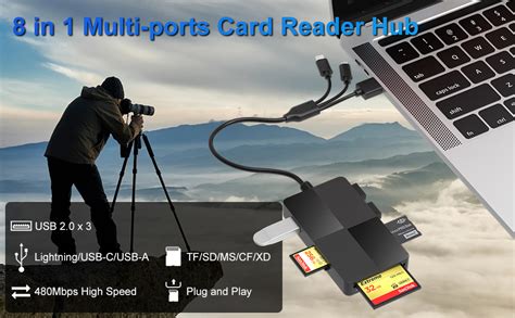 Memory Stick Pro Duo Adapter Reader 8 In 1 Sd Tf Ms Cf Xd Card Reader For Iphone