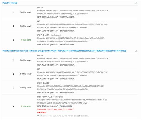 Tls What Happens If One Certificate Path Is Valid While The Other One
