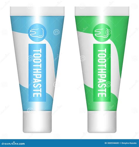 A Tube Of Toothpaste Vector Realistic Clipart Isolated On White
