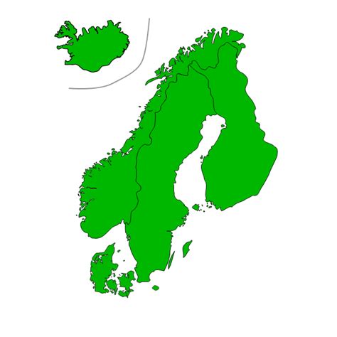 Map Of Scandinavia Vector Free Svg