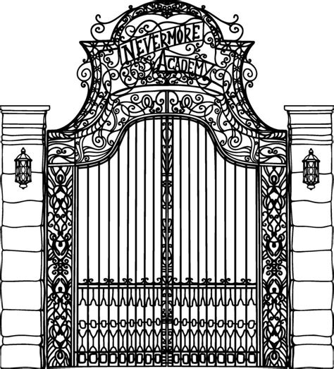 Silhouette Of A Wrought Iron Gate Illustration Metal Openwork Old