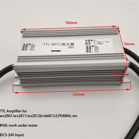 Dc5 24v Spi Amplifier Repeater For Ws2811 Ws2801 Ws2812b