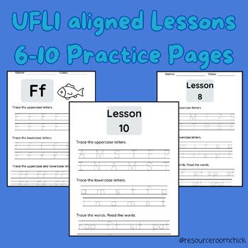 Lessons 6 10 Ufli Aligned Handwriting Practice Pages By The Resource Room Chick