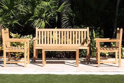Classic Java Bench Teak Set Oceanic Teak Furniture