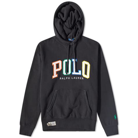 Polo Ralph Lauren Multicolour Embroidery Arch Logo Popover H Polo Black