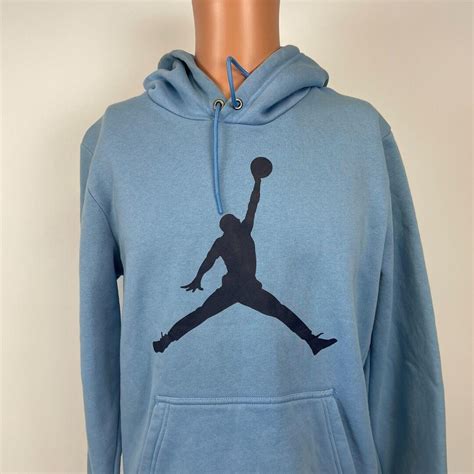 Air Jordan Jumpman Logo Hoodie Sweatshirt Vtg Y2k Blue Size M Etsy