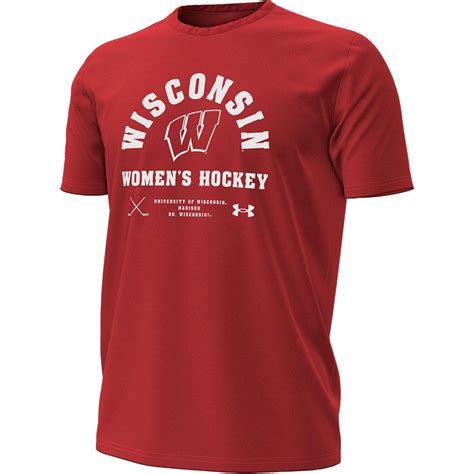 Under Armour Wisconsin Womens Hockey T Shirt Red University Book Store