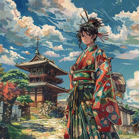 Personaje De Anime Japonés Foto Gratis