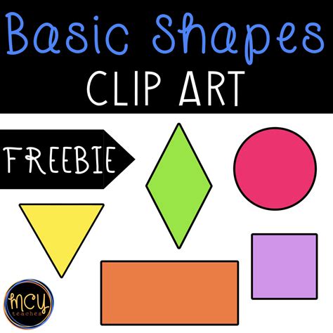 Basic Shapes Clip Art Freebie Set 1 Clip Art Freebies Basic Shapes Clip Art