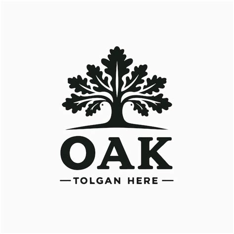 Oak Logo Illustration Premium Ai Generated Vector