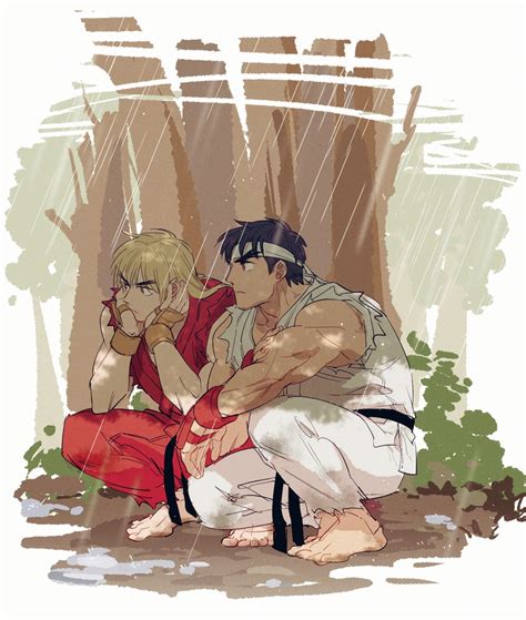 Ryu And Ken Masters Street Fighter Drawn By Yuiofire Danbooru