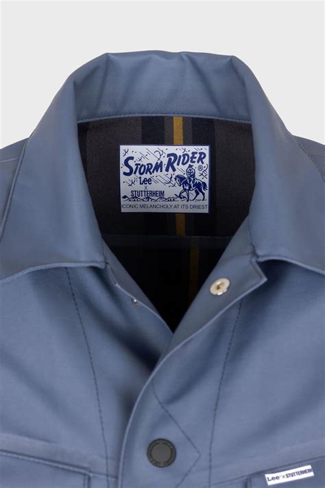 Men Lee® X Stutterheim Storm Rider™ Jacket Ash Blue Stutterheim Raincoats Kandace Francis
