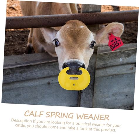 10 Piece Abs Plastic Calf Weaner Set Yellow 10 Pack Calf Weaner Nose