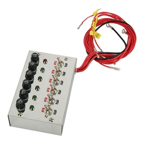 Dash Mount Switch Panel Dc12v 24v 15a 6 Racing Car Switch Panel Gang Toggle Switch Panel World