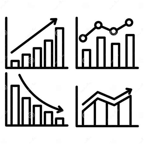 Graph Chart Icon Set Data Visualization Illustrations For Business And