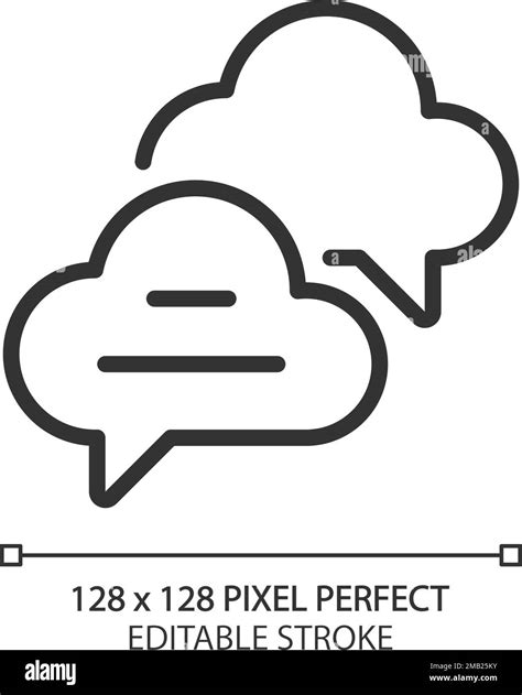 Cloud Based Live Chat Pixel Perfect Linear Icon Stock Vector Image And Art Alamy
