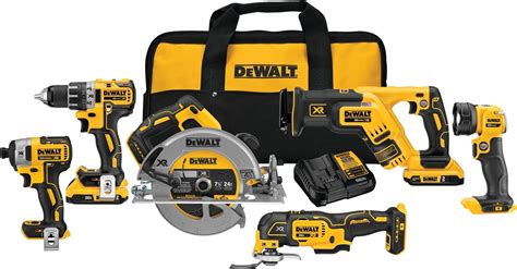 Dewalt 20v Max Power Tool Combo Kit 6 Tool Cordless Power Tool Set