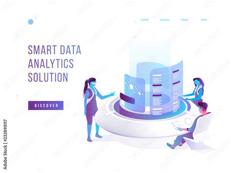 People Interacting With Charts And Analysing Statistics Data Visualisation Concept 3d