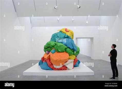 A Man Views Jeff Koons Sculpture Play Doh 1994 2014 During The Opening