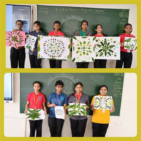 Grade 8 Cca Activity Foliage Fusion Leaf Mandala Vydehi School