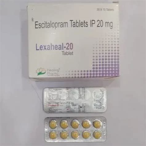 Escitalopram 20mg Tablet At ₹ 100strip Amravati Id 2854482030230