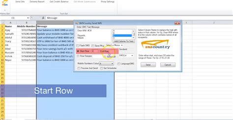 how to setup your smscountry excel sms plugin to send sms