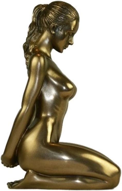 Composure Bronze Nude Female Figurine BigaMart
