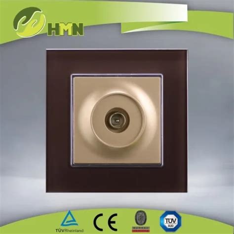 European Standard Glass Panel 1gang Male Tv Socket Satellite Socket