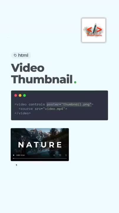 html5 video thumbnail tutorial venkatesh ponraj