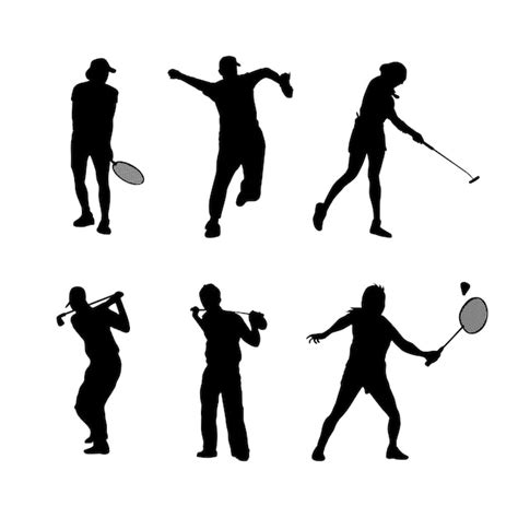 Premium Vector Sports Silhoutte Vector Set Collection Vector Illustration