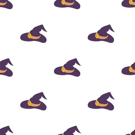 Witch Hat Pattern Seamless Vector 15071146 Vector Art At Vecteezy