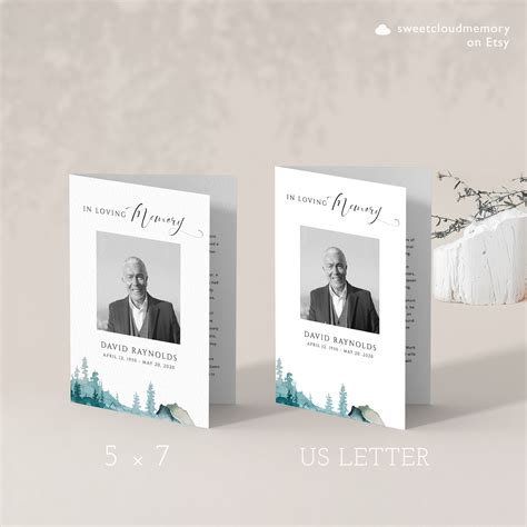 Classic Funeral Program Template Funeral Memorial Program Funeral Service In Loving Memory