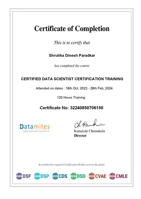 📈 The Data Science Certification Was A Pivotal Step In My Career It Was Shrutika Paradkar