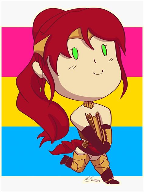 Pan Pyrrha Chibi Sticker By Epikbecky Redbubble