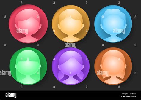 Head And Shoulder Man Woman People Avatar Profile Vector Illustration